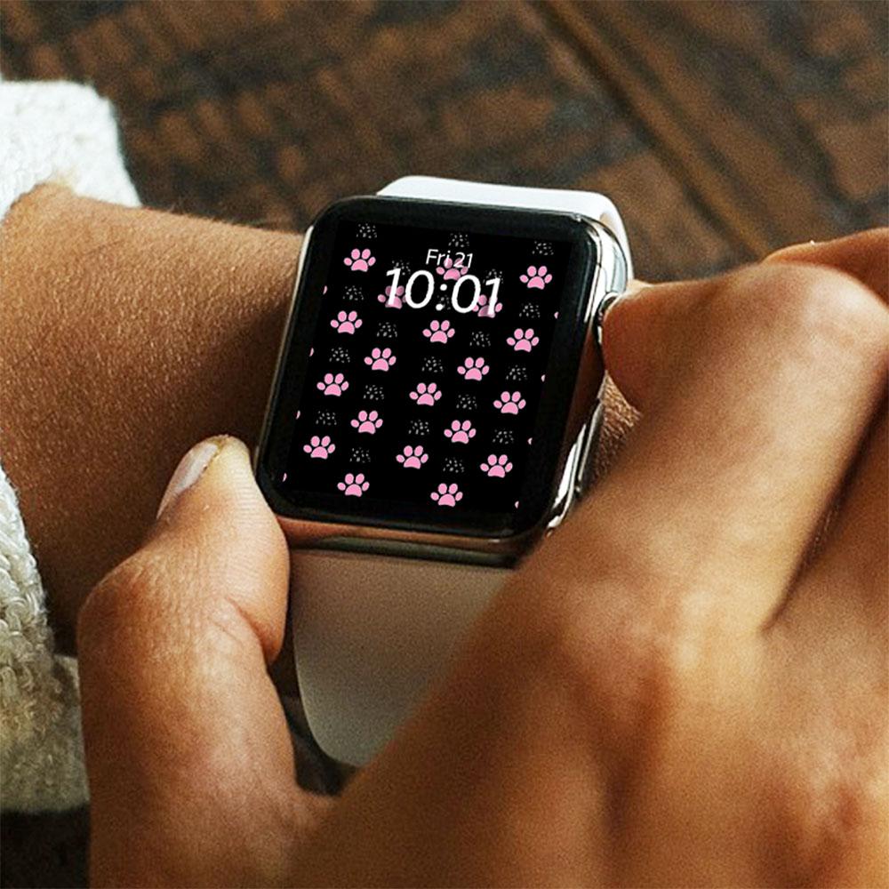 Apple Watch Face, Dog Paw Watch Face, Smartwatch Wallpapers, Pink Paw ...