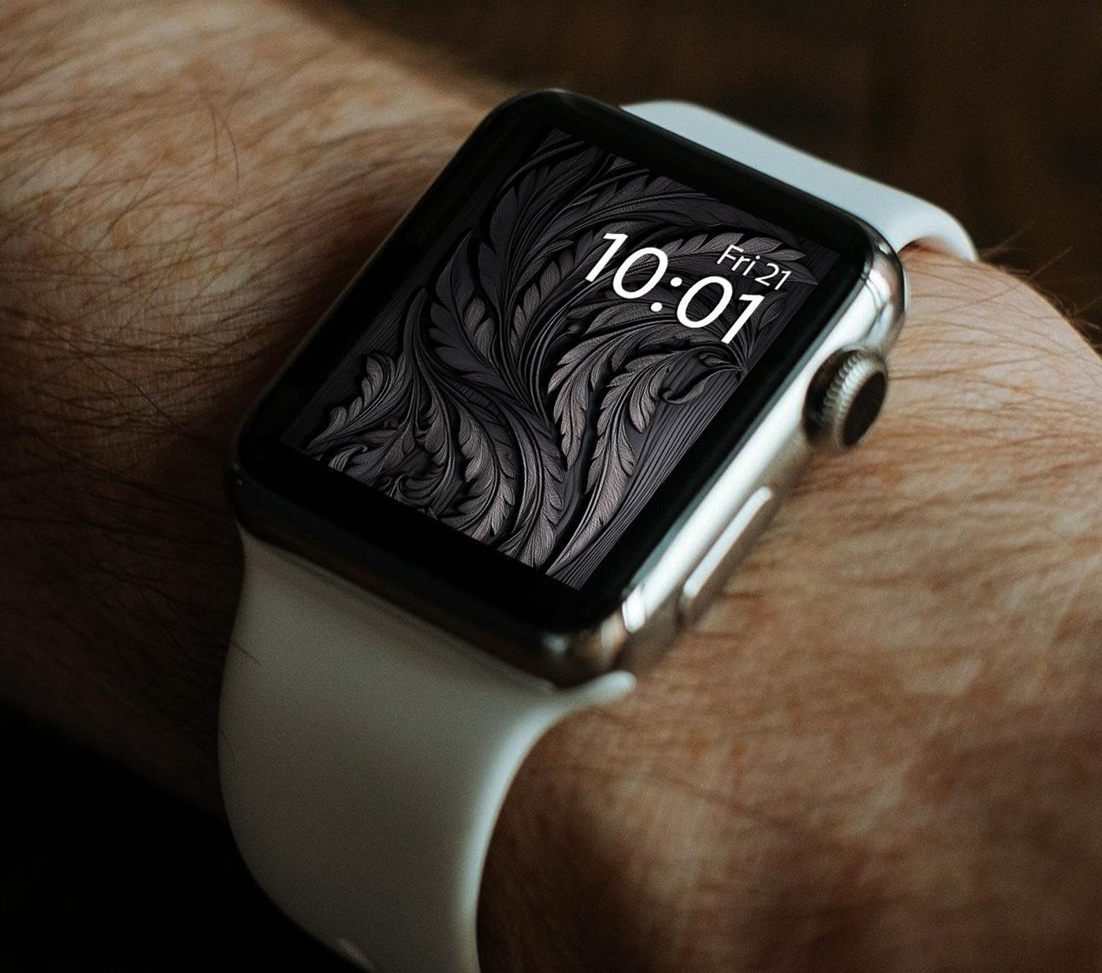 Apple Watch Face, Black Texture Watch Wallpapers, Black Woodgrain ...