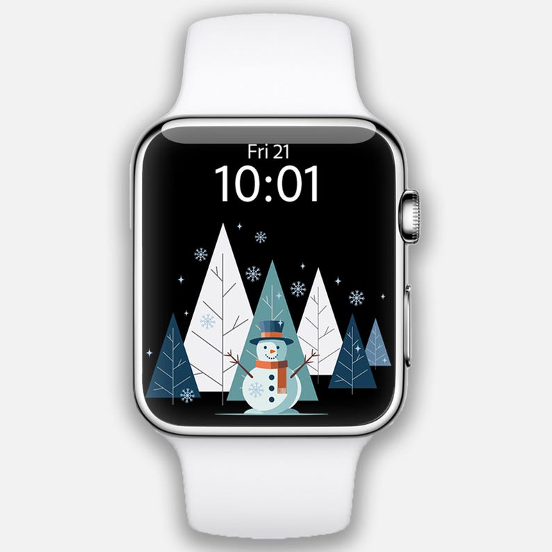 Apple Watch Face, Winter Watch Wallpapers, Snowman Apple Watch Face ...