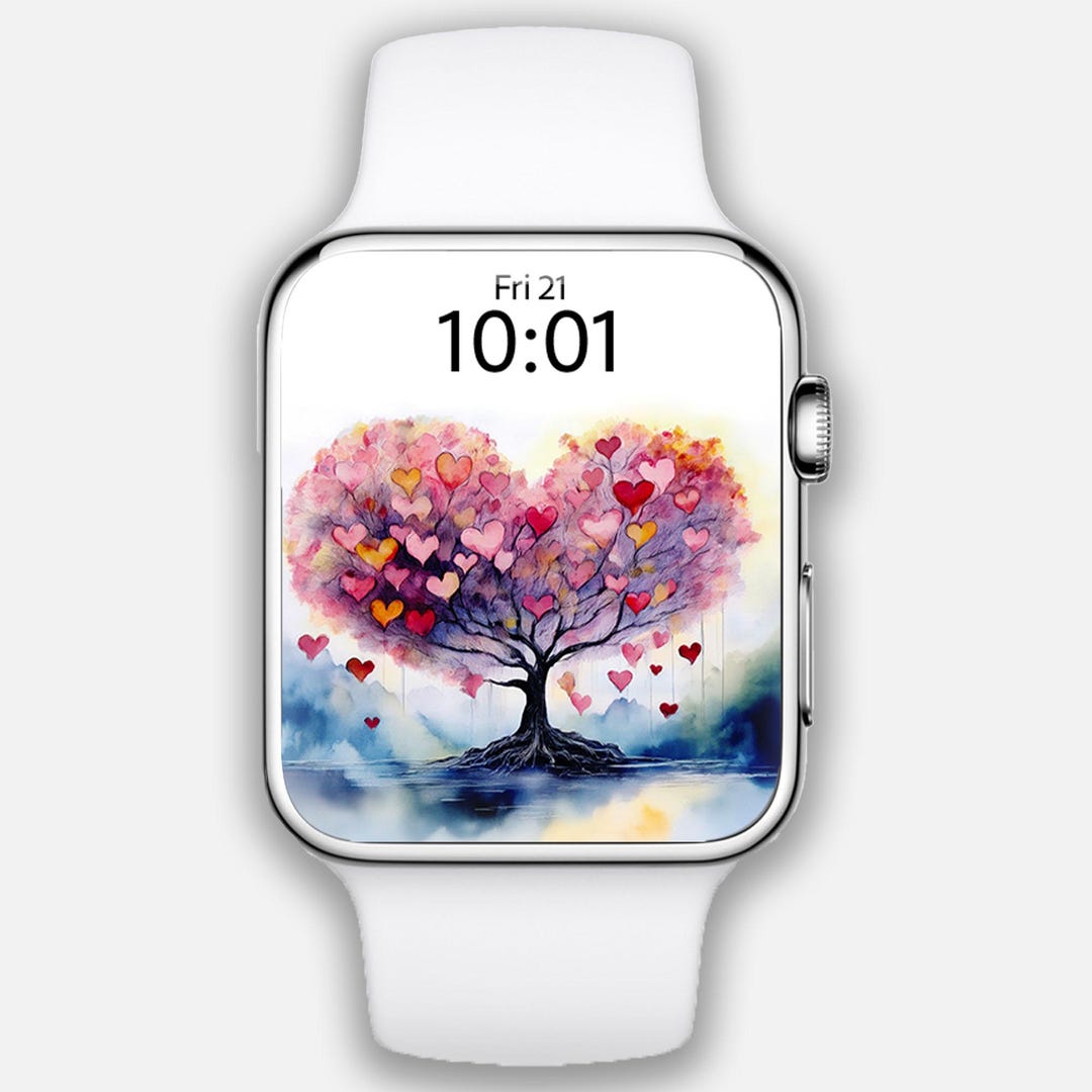 Apple Watch Face, Hearts Watch Wallpapers, Peach Heart Tree, Apple ...