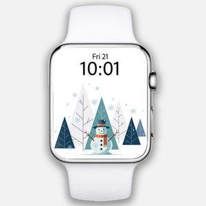Apple Watch Face, Winter Watch Wallpapers, Snowman Apple Watch Face ...