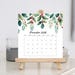 Printable Floral Desk Calendar 2025, Hanging Flowers Mini Desk Calendar ...