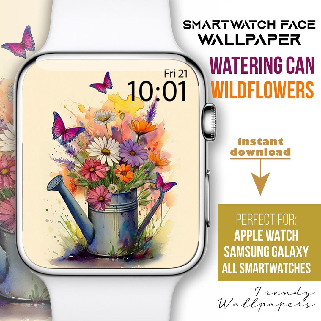 Apple Watch Face, Smartwatch Wallpaper, Spring Botanical Watch ...