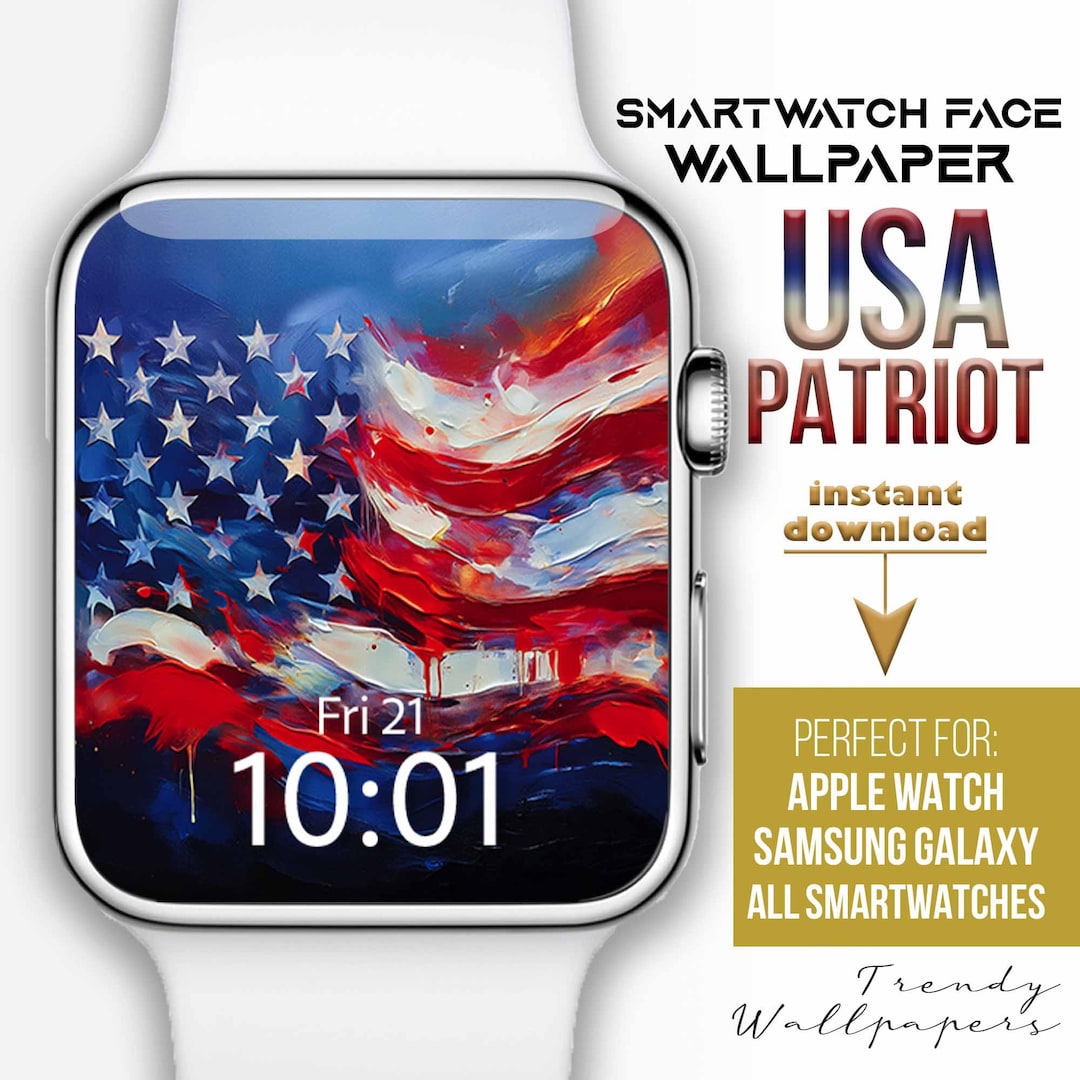 Apple Watch Face, USA Flag Smartwatch Wallpapers, American Patriotic ...