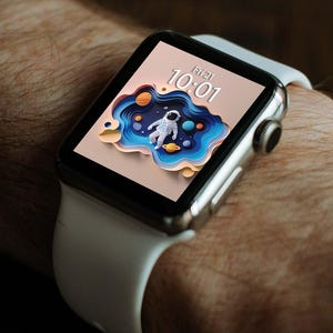 Apple Watch Face, 3D Space Astronaut Watch Wallpaper, Outer Space ...
