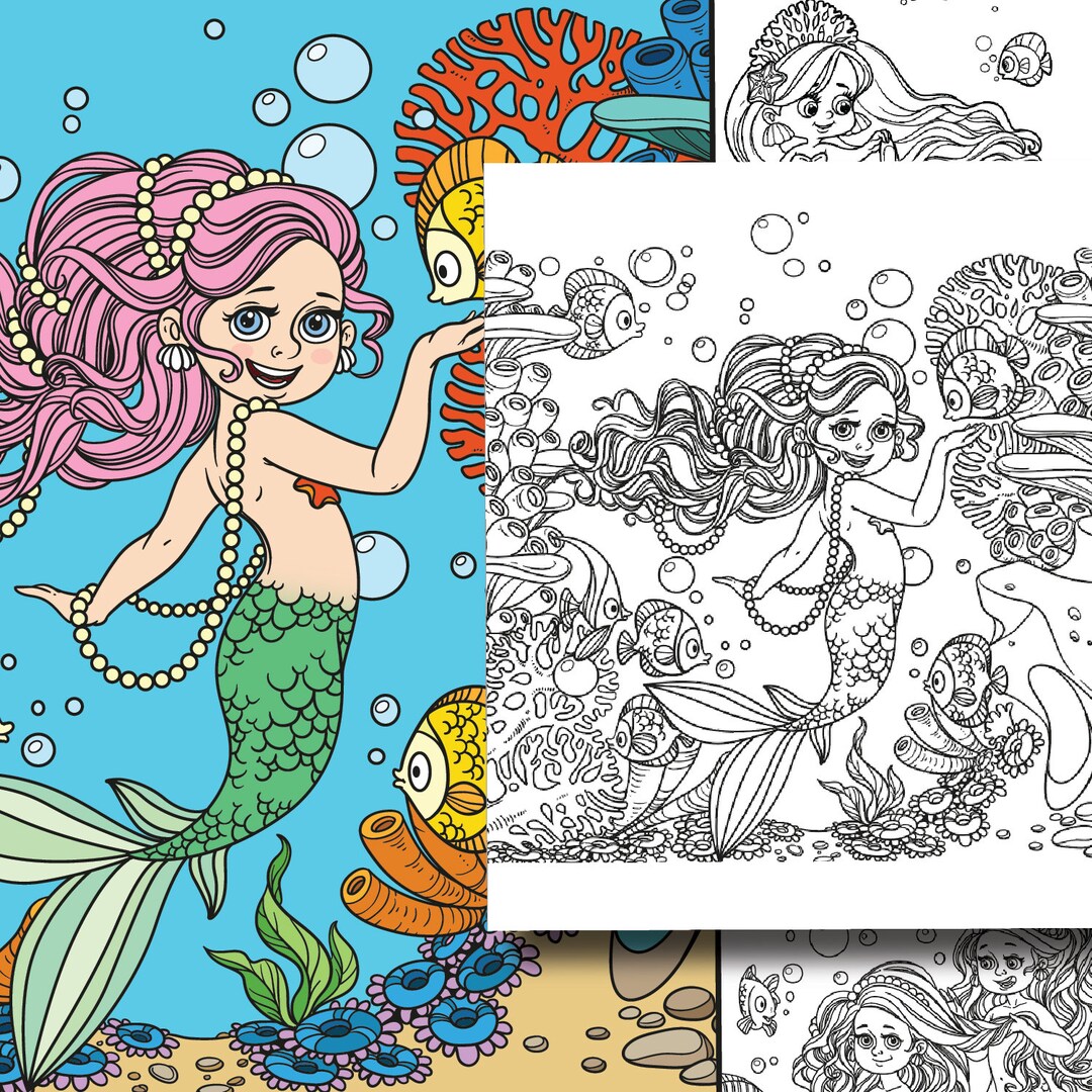 Coloring Pages for Kids, Mermaid Coloring Pages, Ocean Coloring ...
