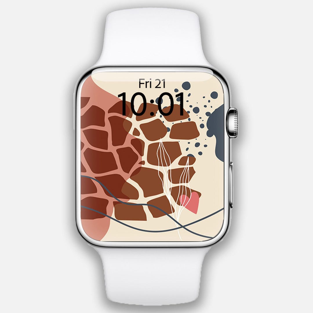 Apple Watch Face, Giraffe Print, Smartwatch Wallpapers, Boho Abstract ...