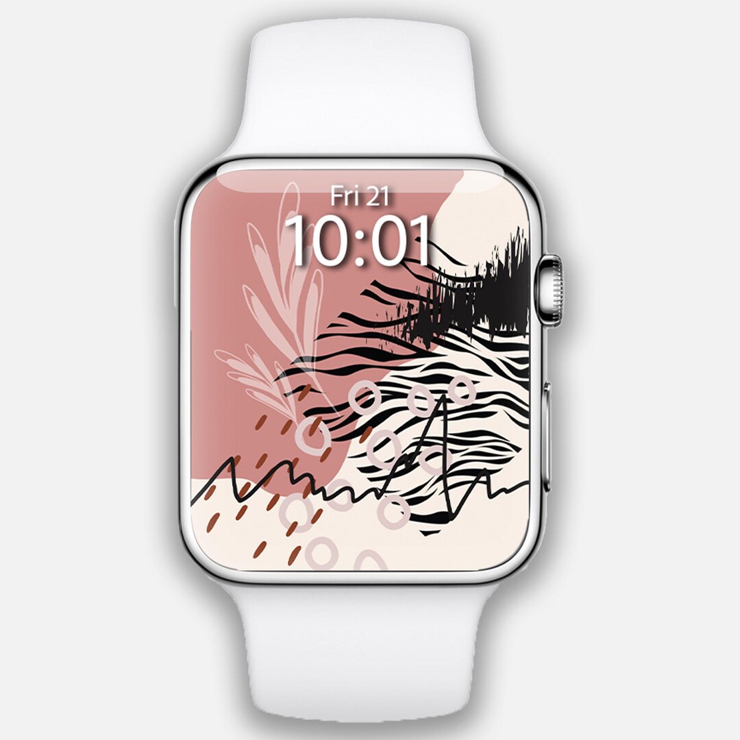 Apple Watch Face, Zebra Print, Smartwatch Wallpaper, Boho Abstract ...
