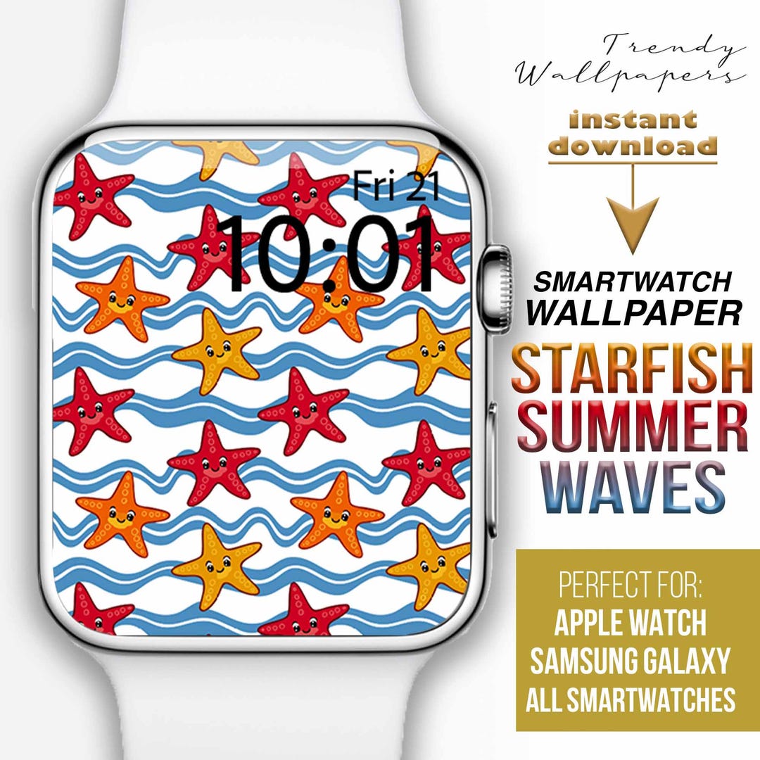 Apple Watch Face, Smartwatch Wallpaper, Starfish Watch Background ...