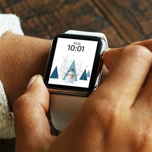 Apple Watch Face, Winter Watch Wallpapers, Snowman Apple Watch Face ...