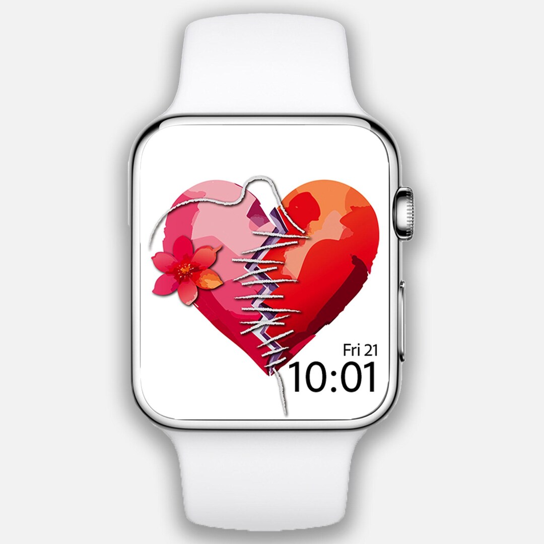 Apple Watch Face, Broken Heart Watch Wallpapers, Stitched Heart ...