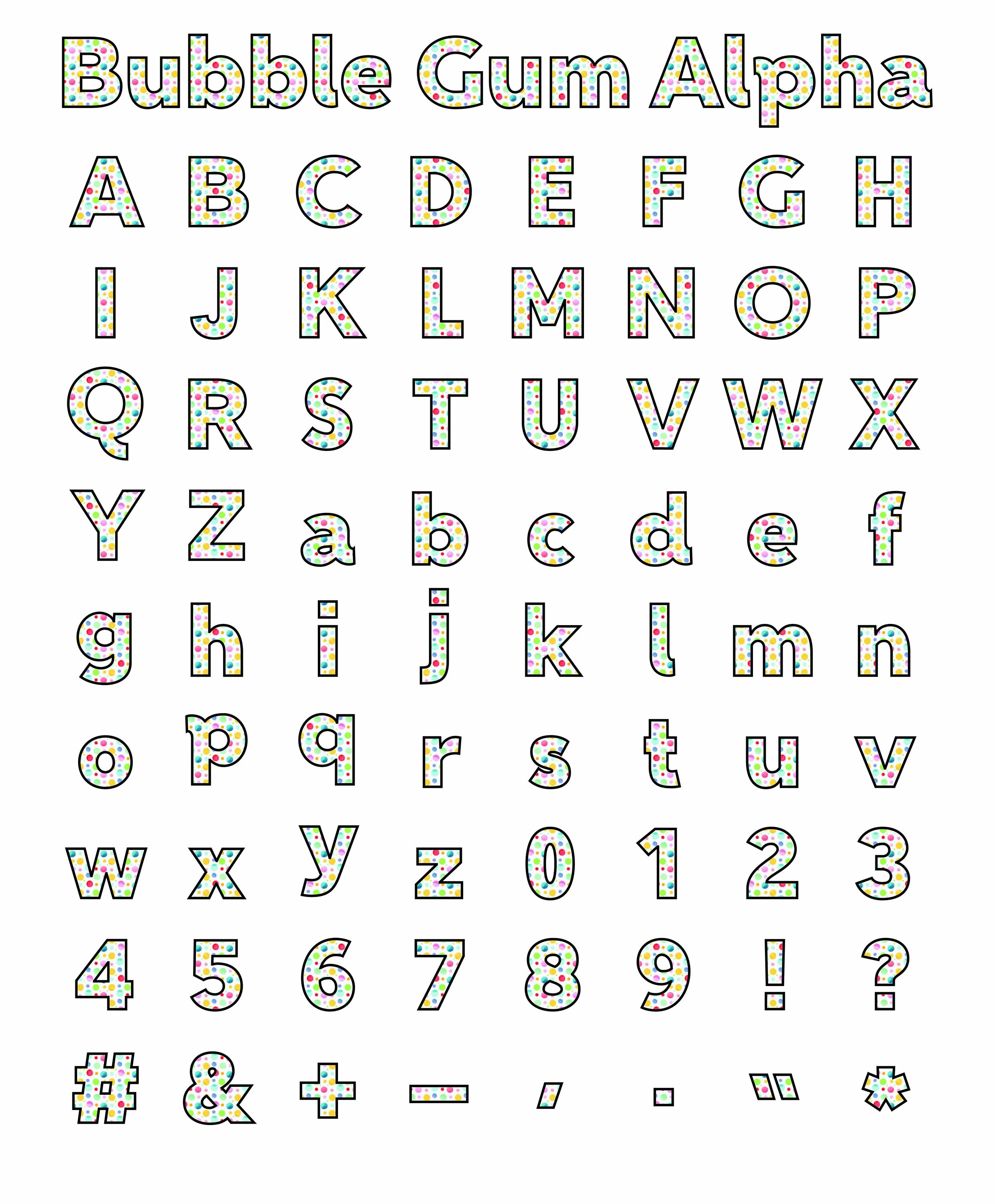 Bulletin Board Letters, Color Dots Bedroom Decor, Room Decal Lettering ...