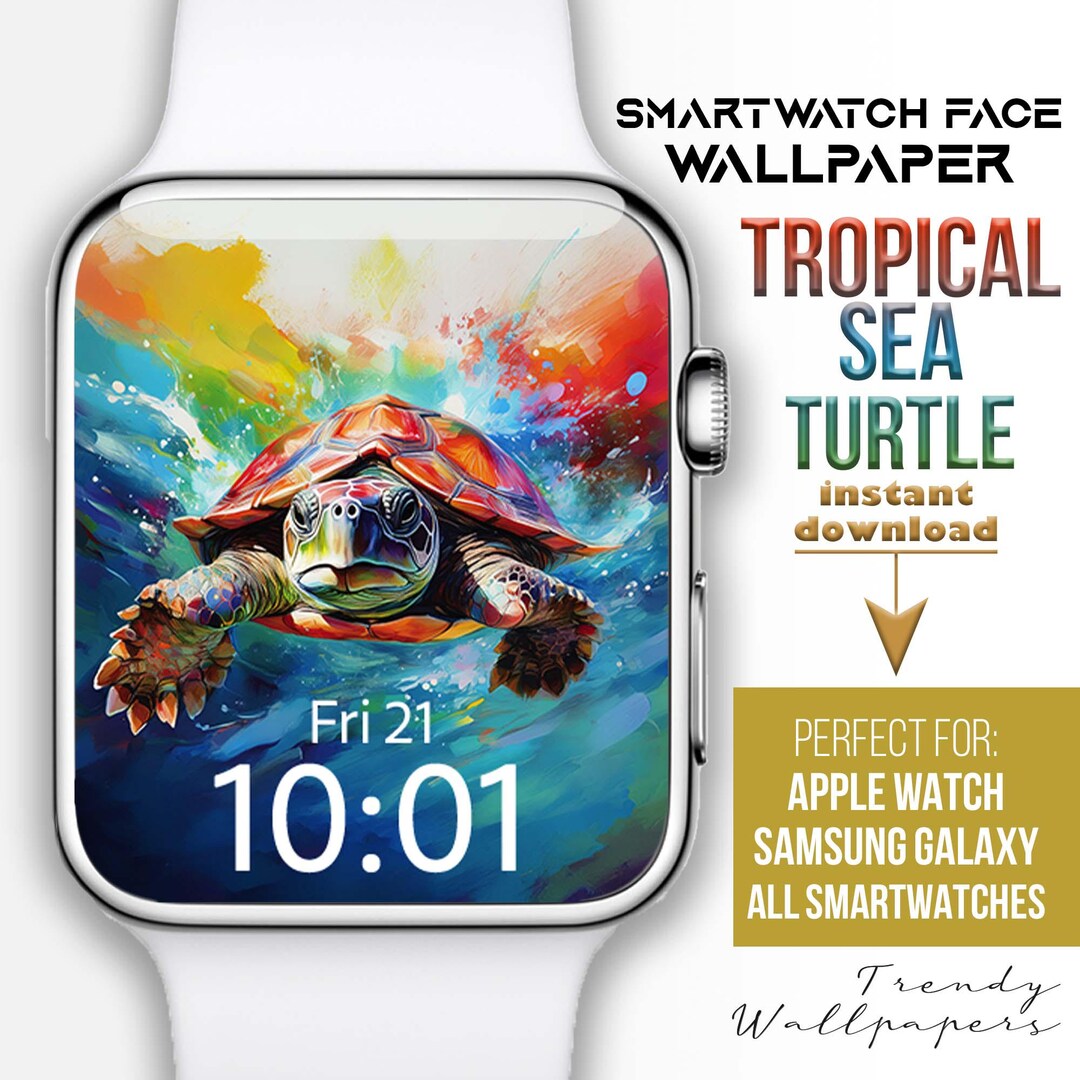 Apple Watch Face, Turtle Watch Wallpaper, Ocean Smartwatch Face ...