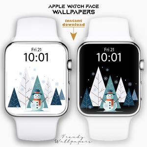 Apple Watch Face, Winter Watch Wallpapers, Snowman Apple Watch Face ...