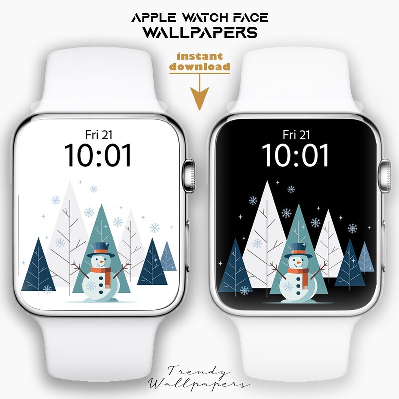 Apple Watch Face, Winter Watch Wallpapers, Snowman Apple Watch Face ...