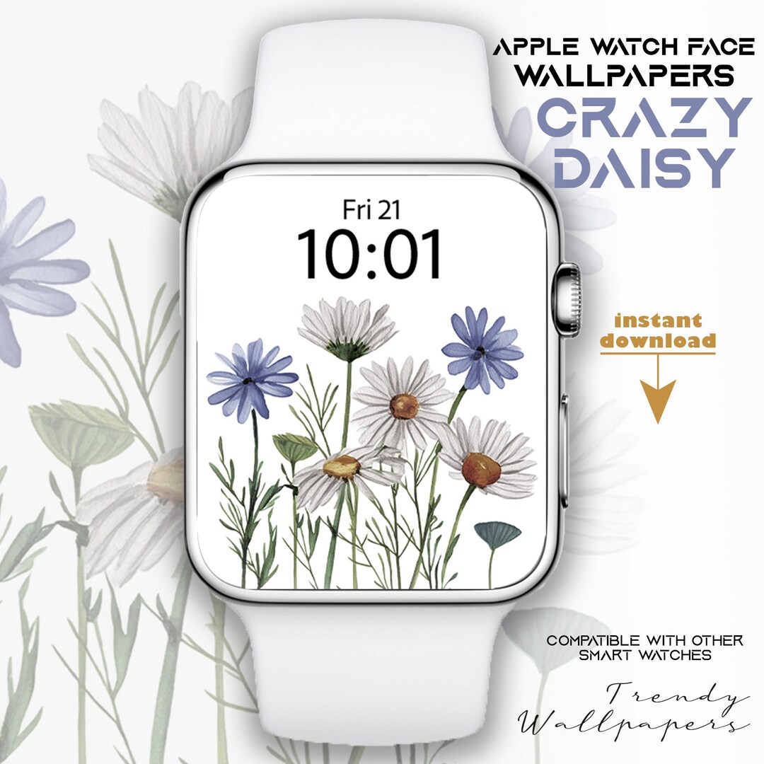 Apple Watch Face, Smartwatch Wallpapers, Daisy Watch Face, Botanical ...