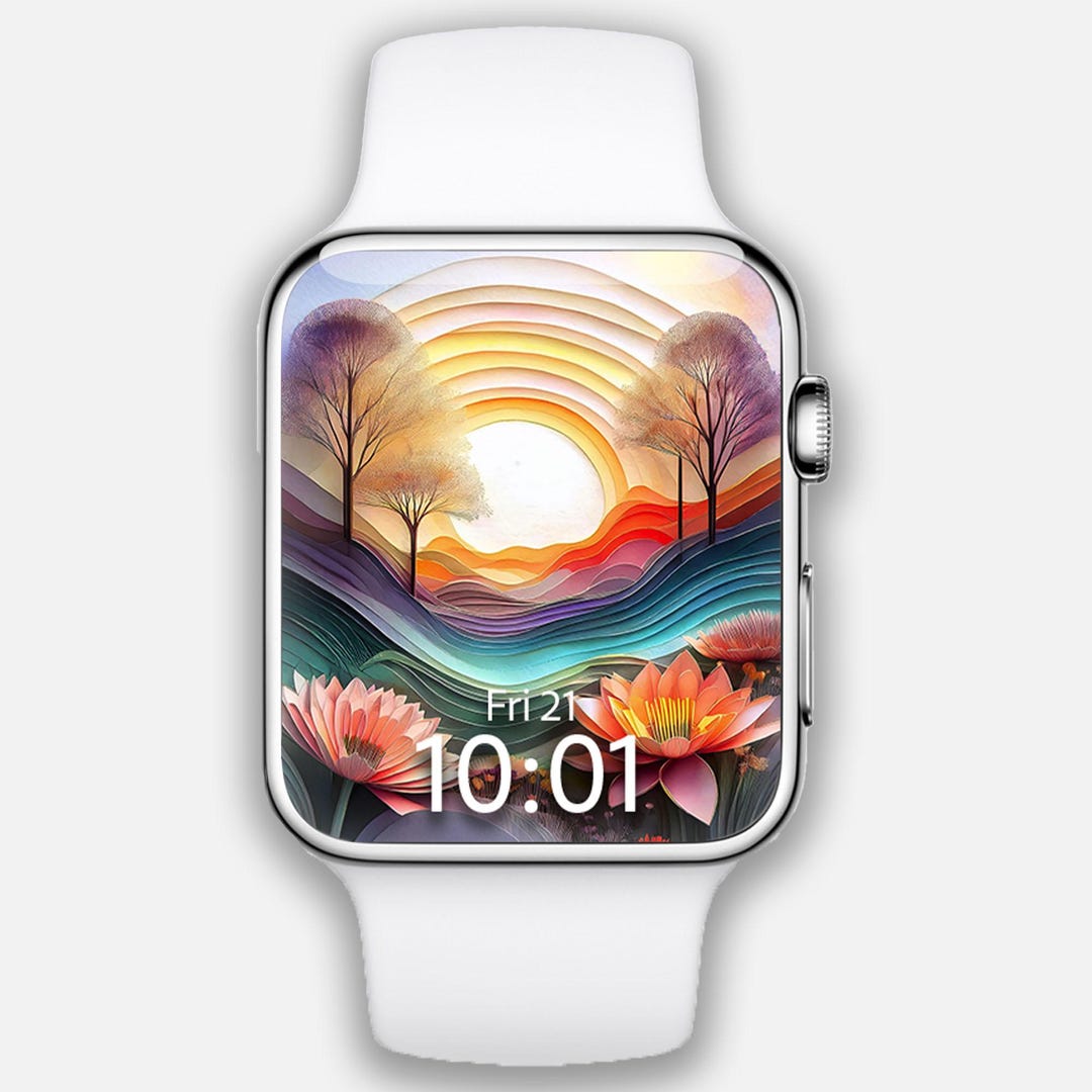 Apple Watch Face, 3D Floral Watch Wallpaper, Pink Lotus Flowers ...