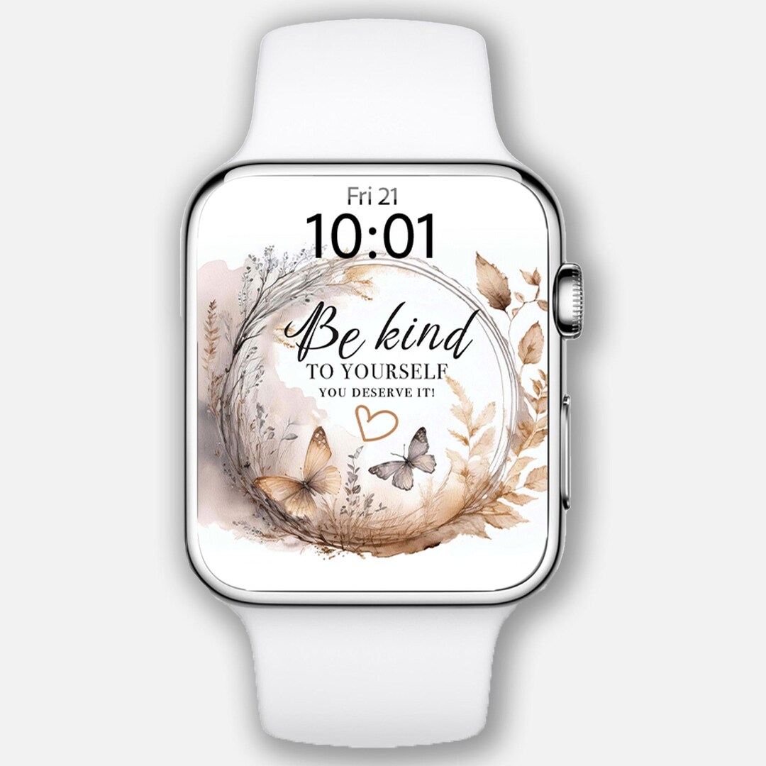 Apple Watch Face, Smartwatch Wallpapers, Boho Beige Botanical Watch ...
