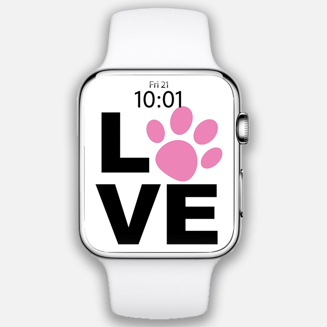 Apple Watch Face, Dog Paw Watch Face, Smartwatch Wallpapers, Pink Paw ...