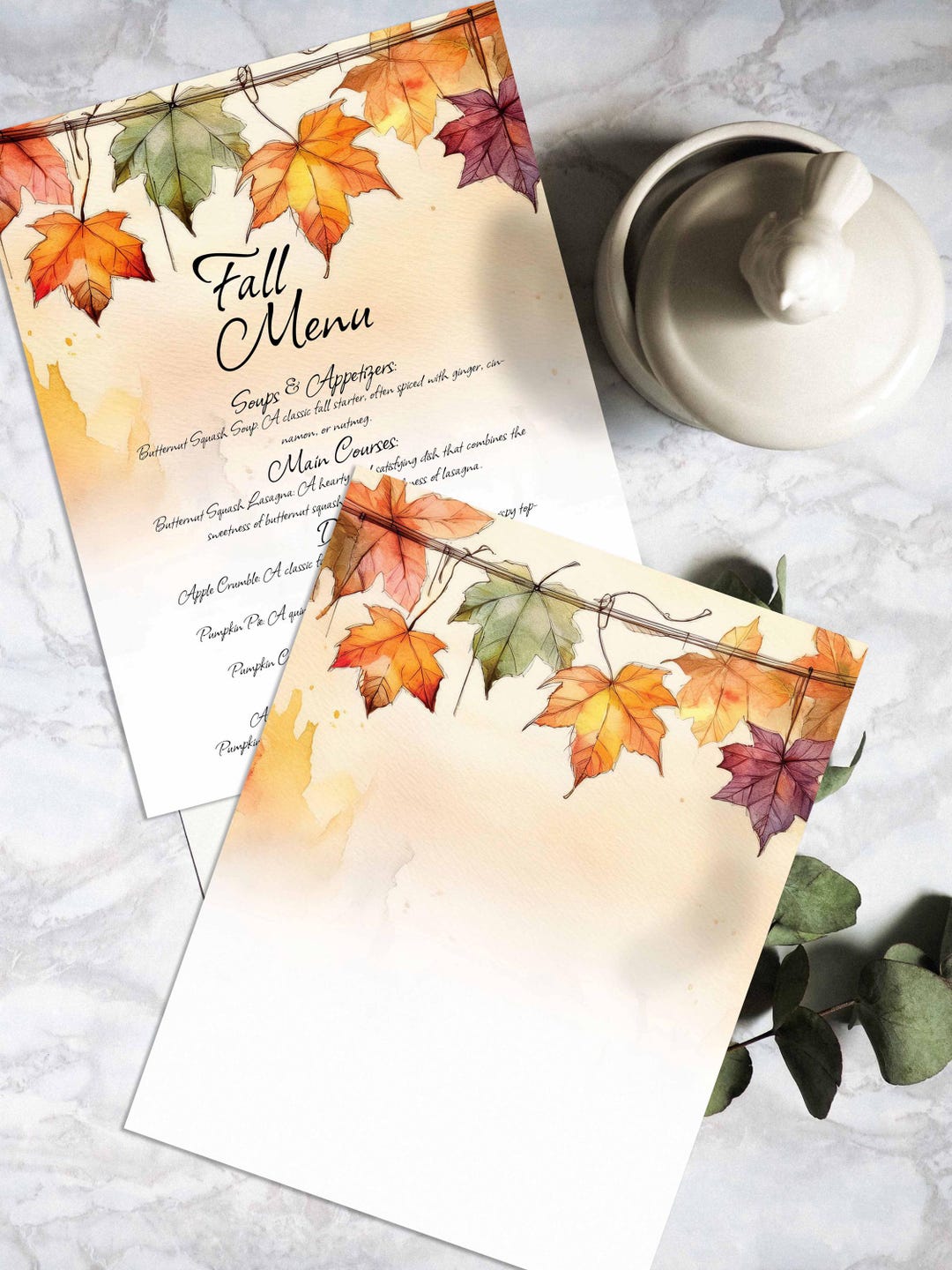 Writing Paper, Fall Stationery, Digital Note Paper, Autumn Junk Journal ...