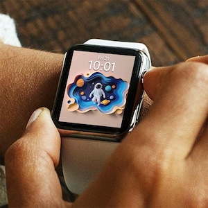 Apple Watch Face, 3D Space Astronaut Watch Wallpaper, Outer Space ...