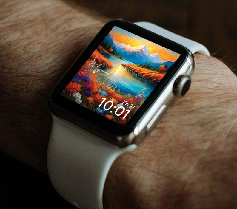 Apple Watch Faces, Set of 3 Beautiful Mountain Landscape Watch ...