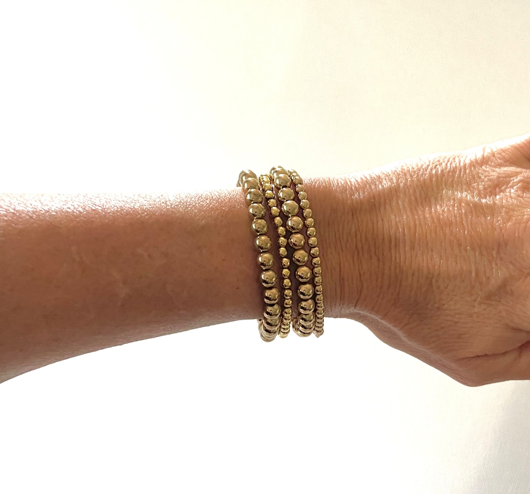 Stackable Gold Bracelets - Etsy