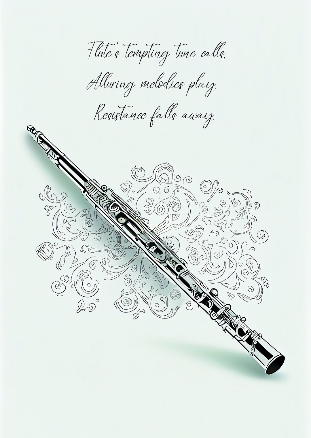 Flute Haiku Poster, Poetry, Sayings, Flute, Fantasy, Instrument ...