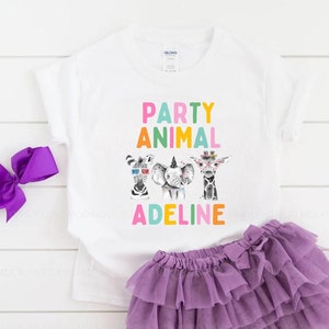 Personalized Party Animal Birthday Shirt, Zoo Animals Birthday, Party ...