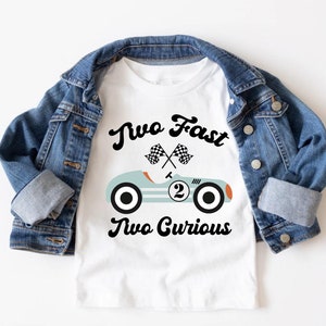 Two Fast Two Curious Birthday Shirt, Race Car Birthday Shirt, 2nd ...
