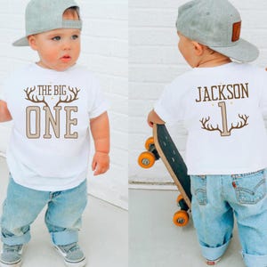 The Big One First Birthday Shirt, Hunting Deer Family Matching Birthday ...