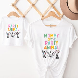 Personalized Party Animal Birthday Shirt, Zoo Animals Birthday, Party ...