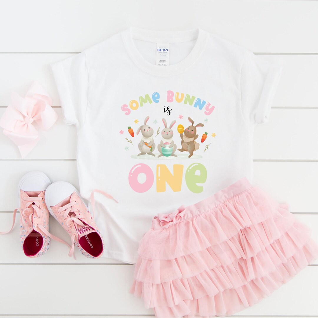Bunny 1st Birthday Matching Family Shirts, Some Bunny is One Birthday ...