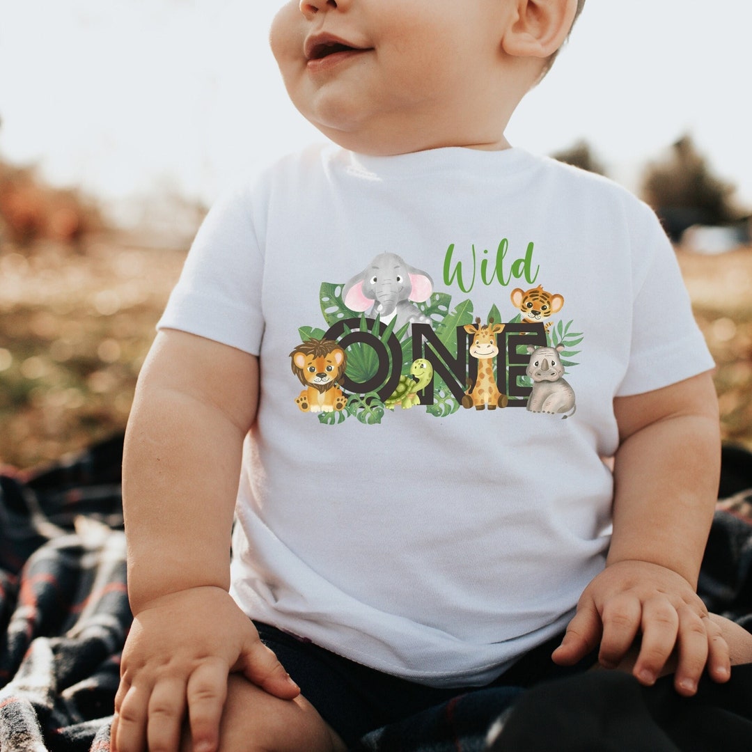 Wild One Birthday Shirt, 1st Birthday Shirt, Jungle Zoo Animal Birthday ...