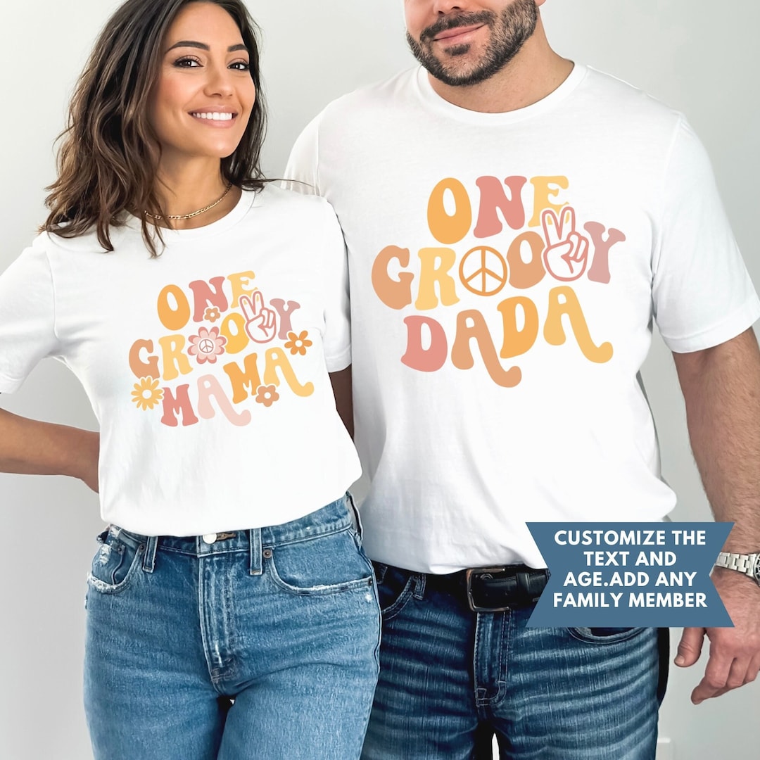 One Groovy Family Birthday Shirts, Groovy One Birthday Girl Tee, Groovy ...