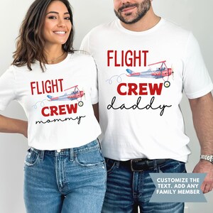 Personalized Flight Crew Family Shirts, Vintage Airplane Birthday ...