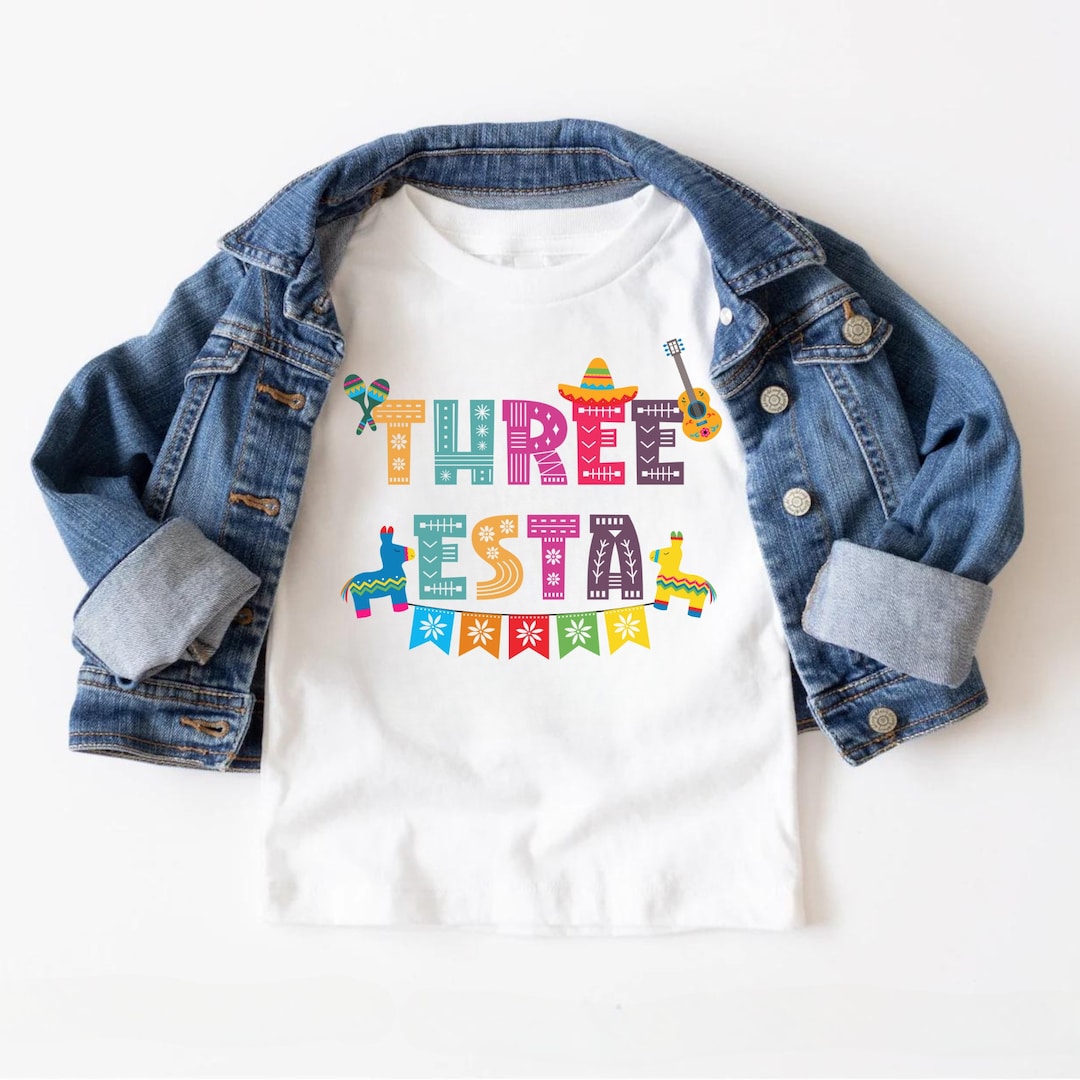 Three-esta Birthday Shirt, Fiesta Birthday Shirt, 3rd Birthday Outfit ...
