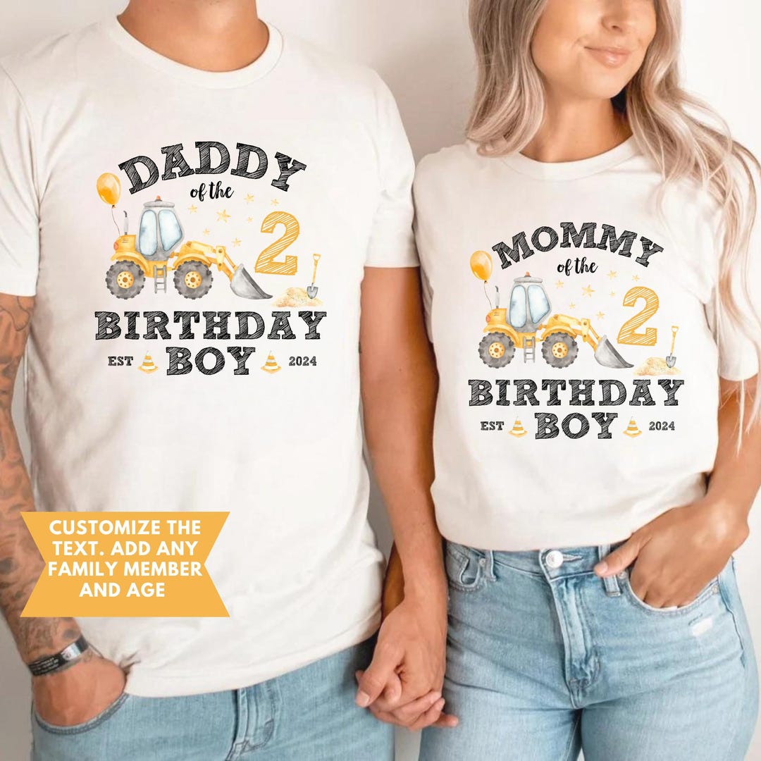 Personalized Construction Crew Shirt, Three and Diggin' It, Matching ...