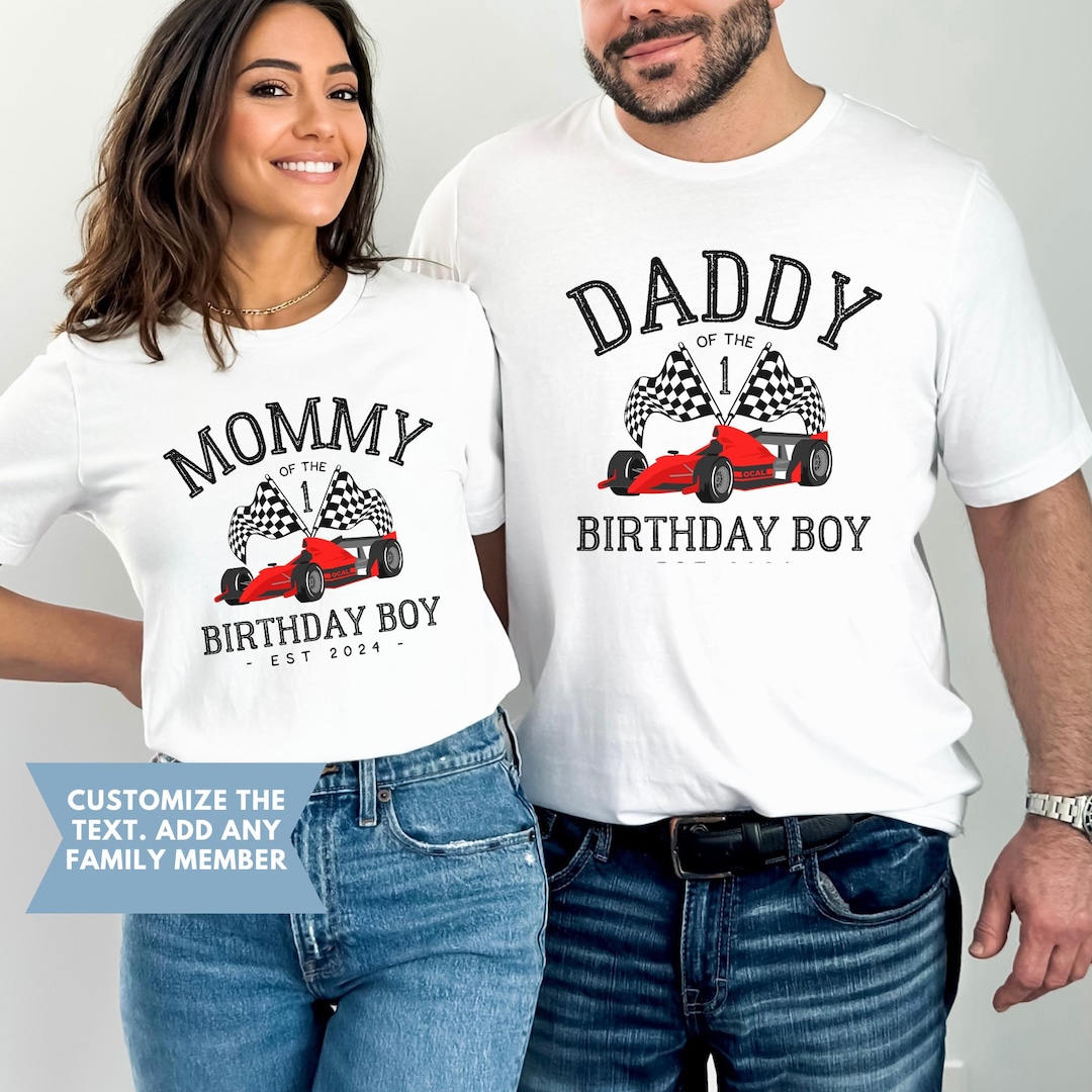 First Lap Around the Track Birthday Shirt, Family Matching Birthday ...