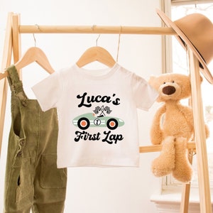 First Lap Birthday Shirt, Personalized 1st Birthday Shirt, Race Car ...