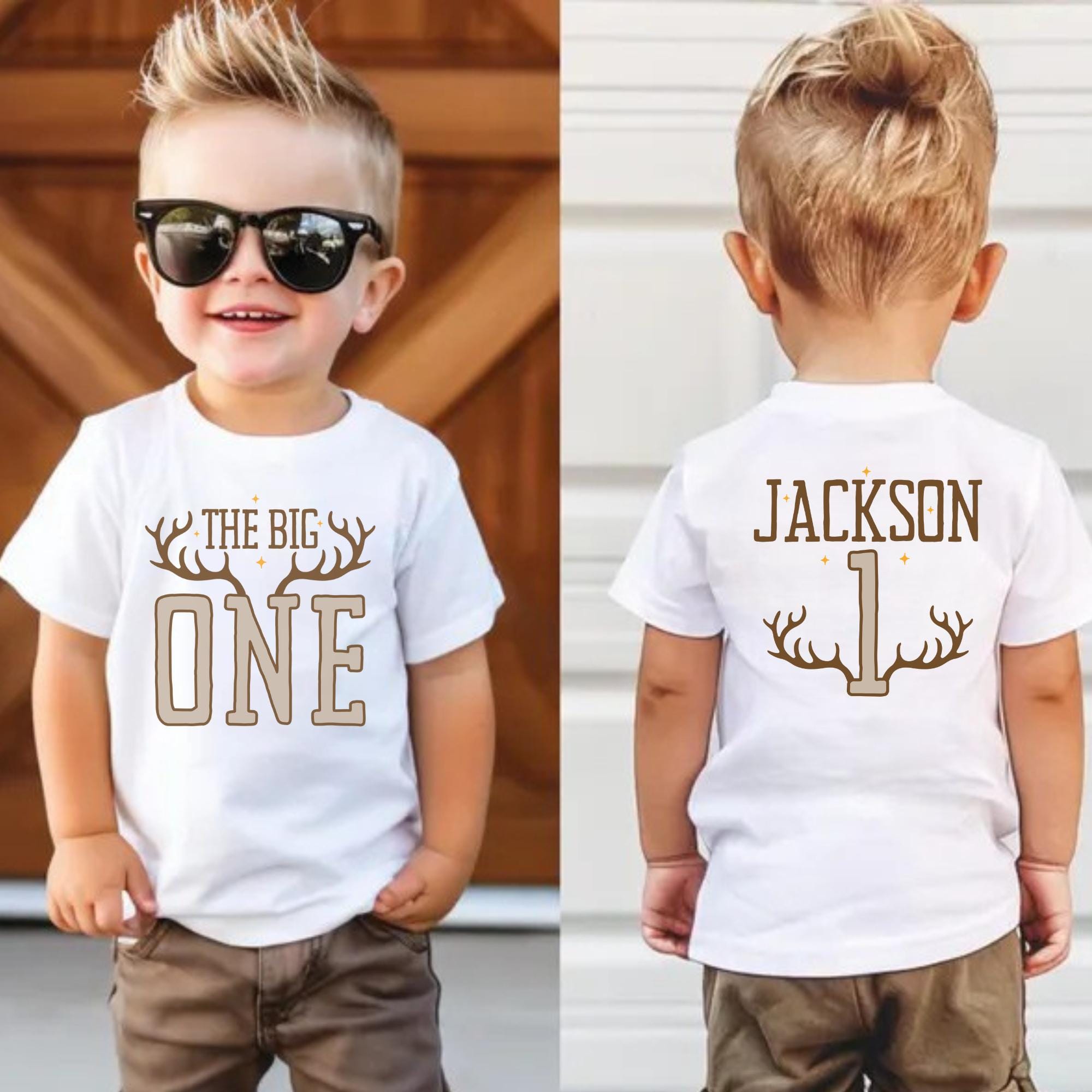 The Big One First Birthday Shirt, Hunting Deer Family Matching Birthday ...