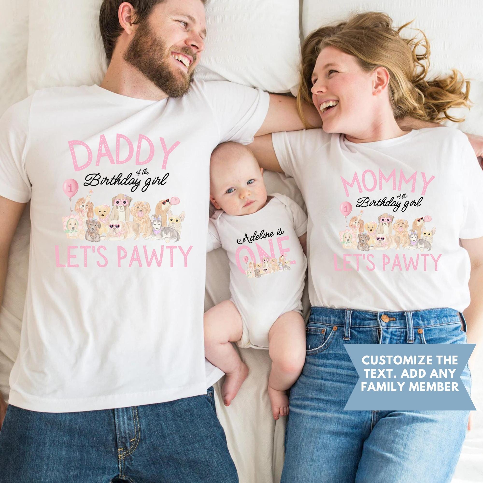 Custom Puppy Party Shirts Family Dog Birthday Matching Outfits ...