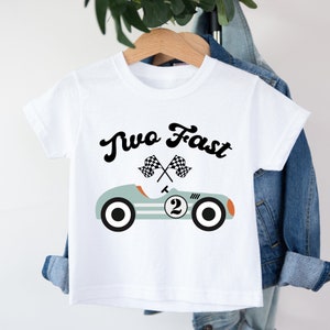 Two Fast Birthday Shirt, Race Car Birthday Shirt, 2nd Birthday Shirt ...