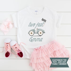 Two Fast Birthday Shirt, Race Car Birthday Shirt, 2nd Birthday Shirt ...