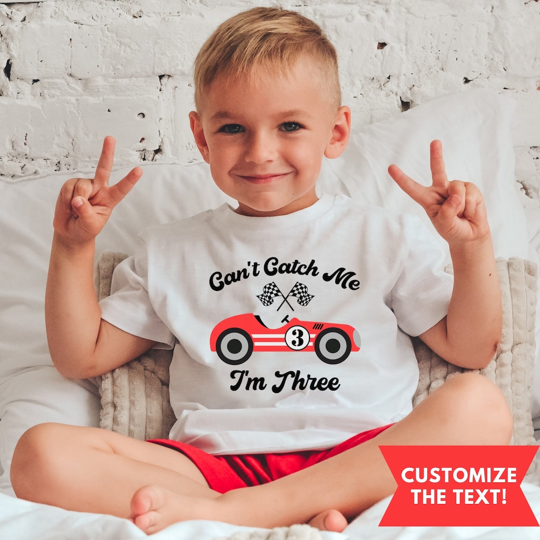 Race Car 3rd Birthday Shirt, I Am Three Shirt, 3rd Birthday Outfit ...