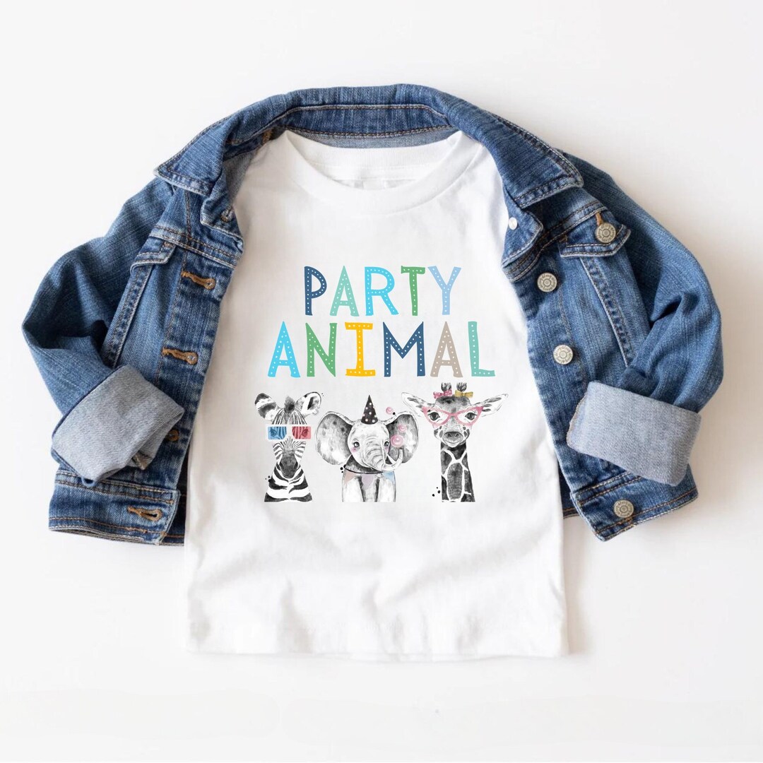 Personalized Boy Party Animal Birthday Shirt, Party Animal Boy Shirt ...