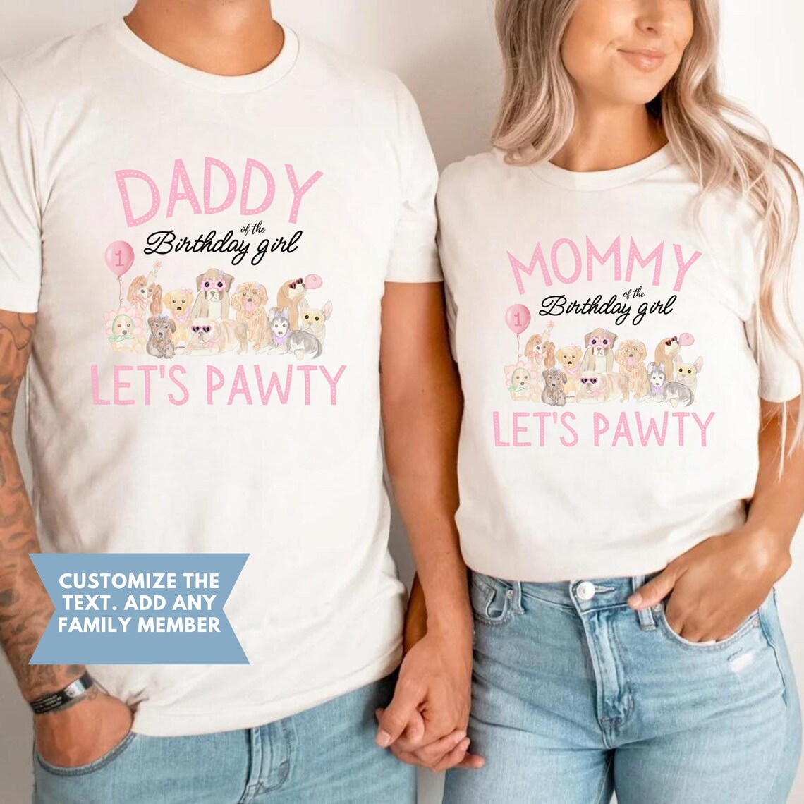 Custom Puppy Party Shirts Family Dog Birthday Matching Outfits ...