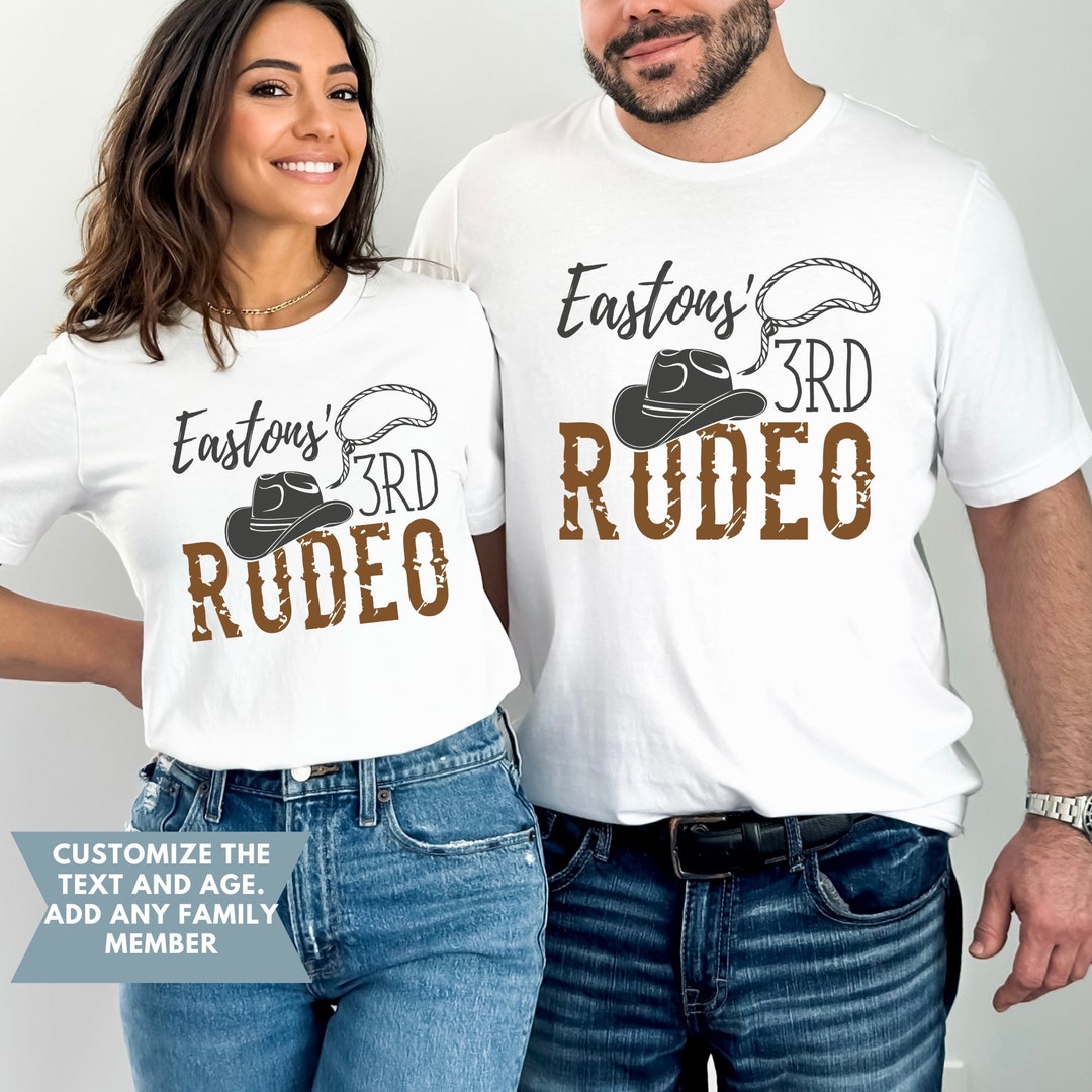 Cowboy Birthday Shirt, My Third Rodeo Birthday Shirt, Faily Matching ...