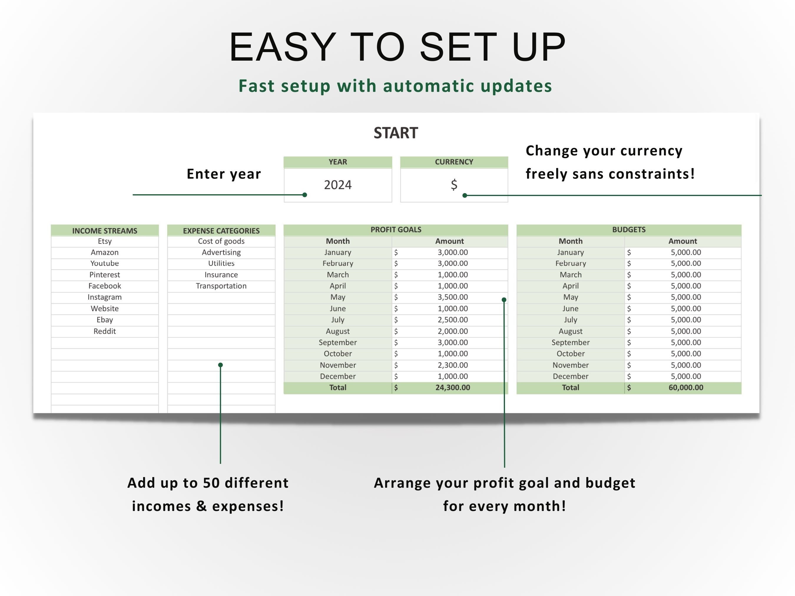 Small Business Bookkeeping Spreadsheet Financial Template Business ...