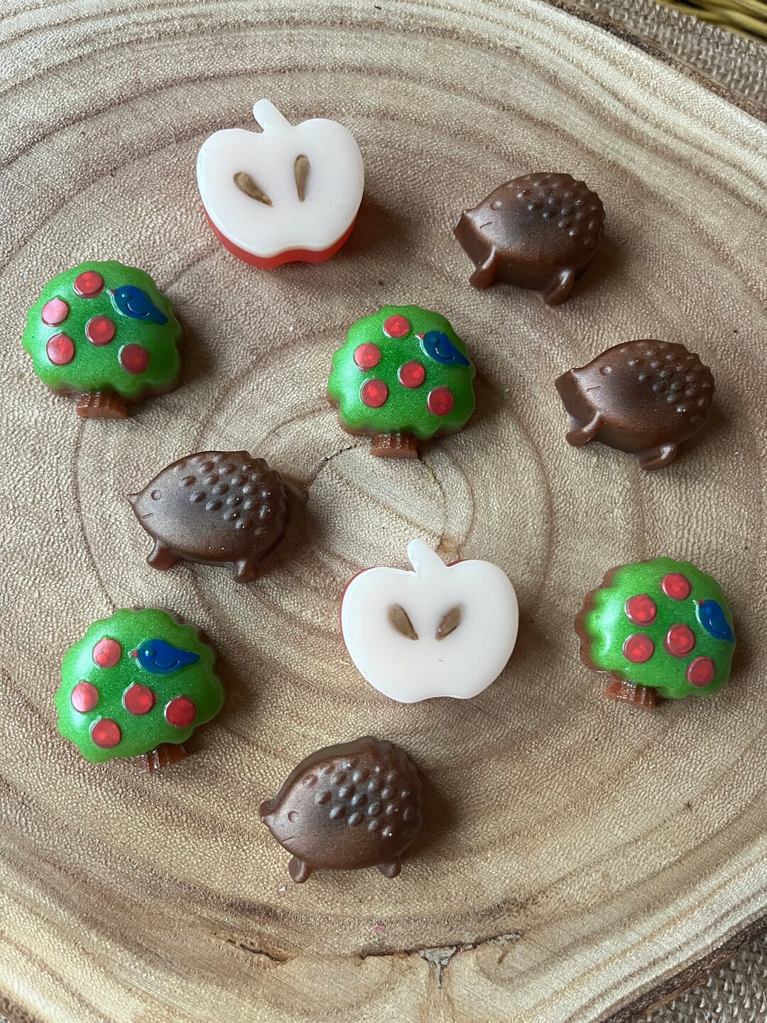 Resin Counters, Apple Tree, Hedgehog, Apples - Etsy